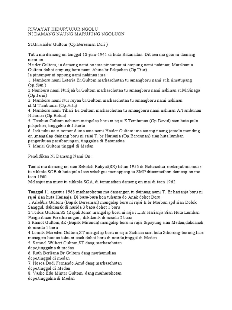 Contoh Jujur Ngolu 1 | PDF