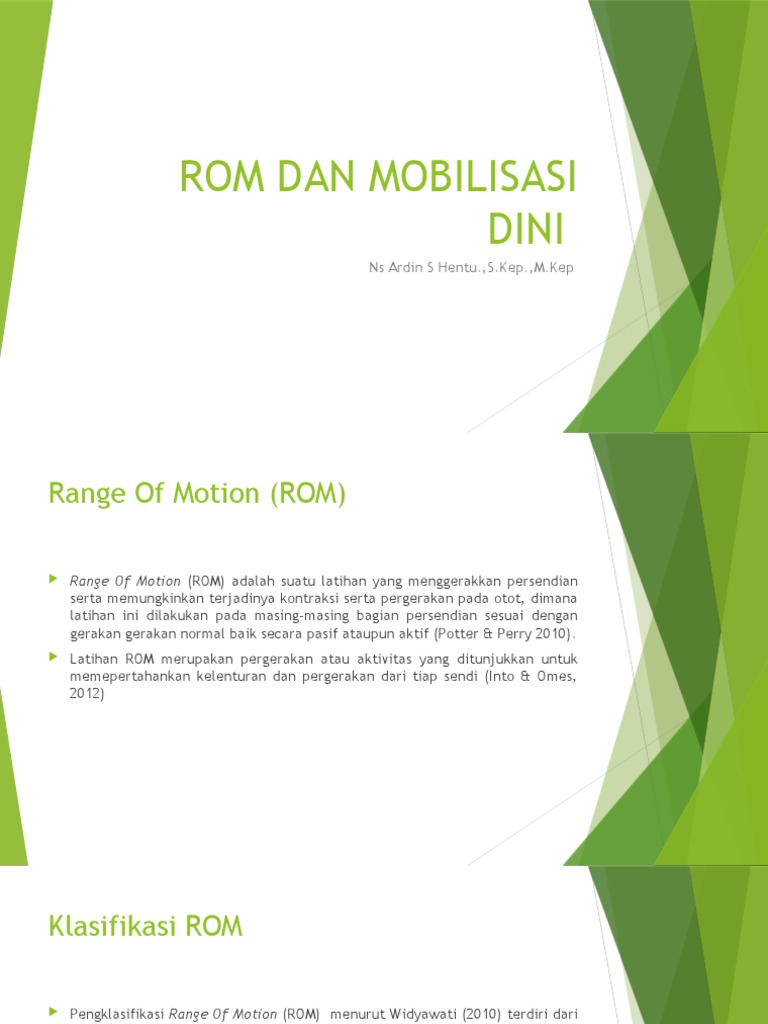 Rom Dan Mobilisasi Dini | PDF | Pengembangan Diri | Kesehatan Holistik