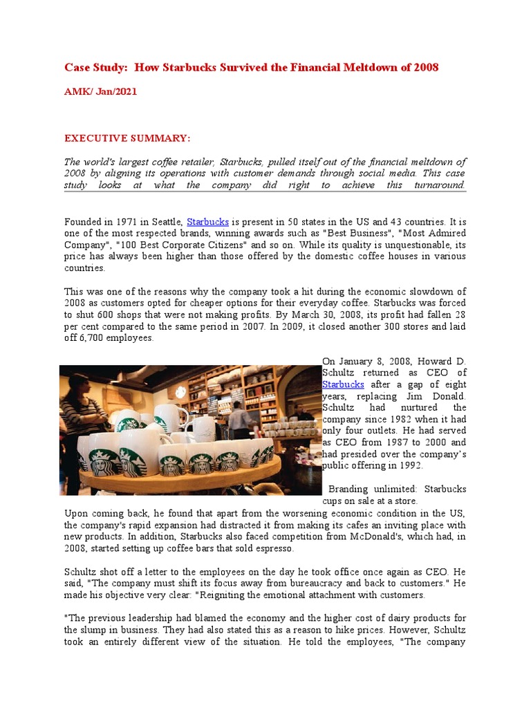 Case Study Starbucks | PDF | Starbucks | Social Media