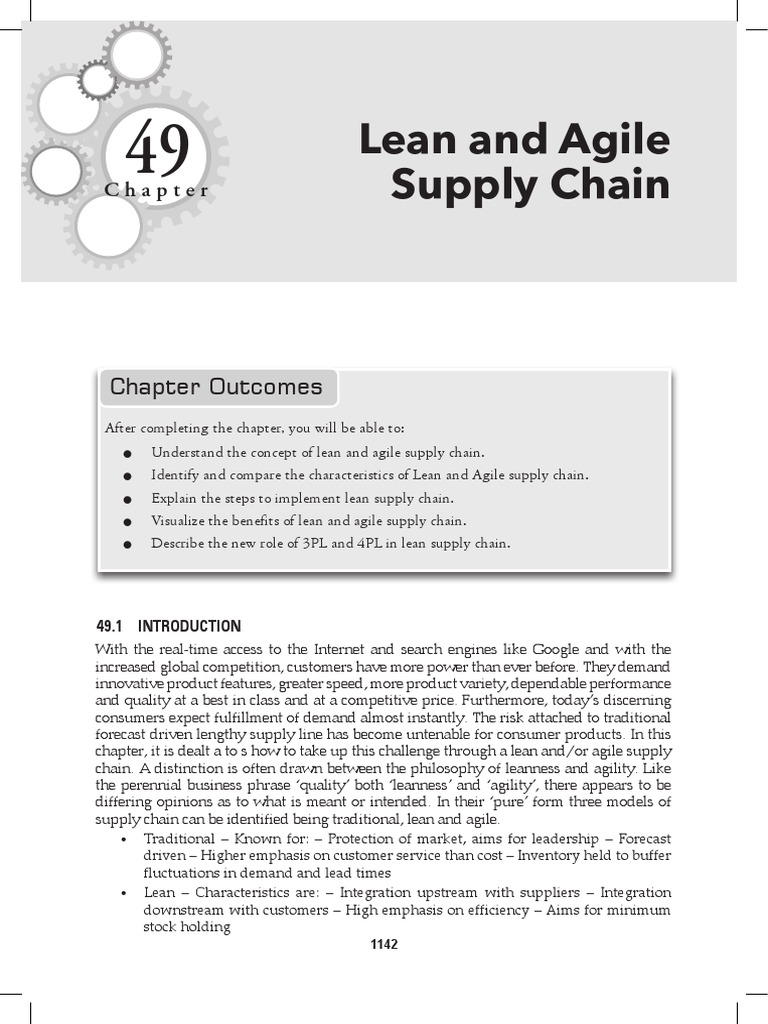 CHP - 49 - Lean and Agile Supply Chain | PDF | Supply Chain | Lean ...