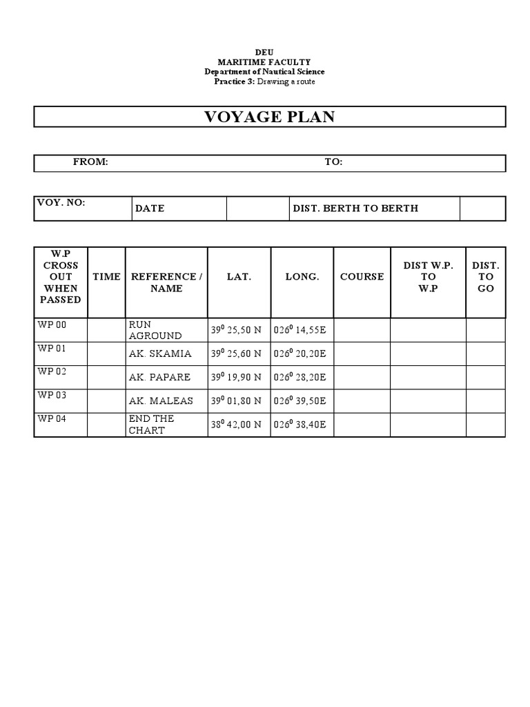Voyage Planning | PDF
