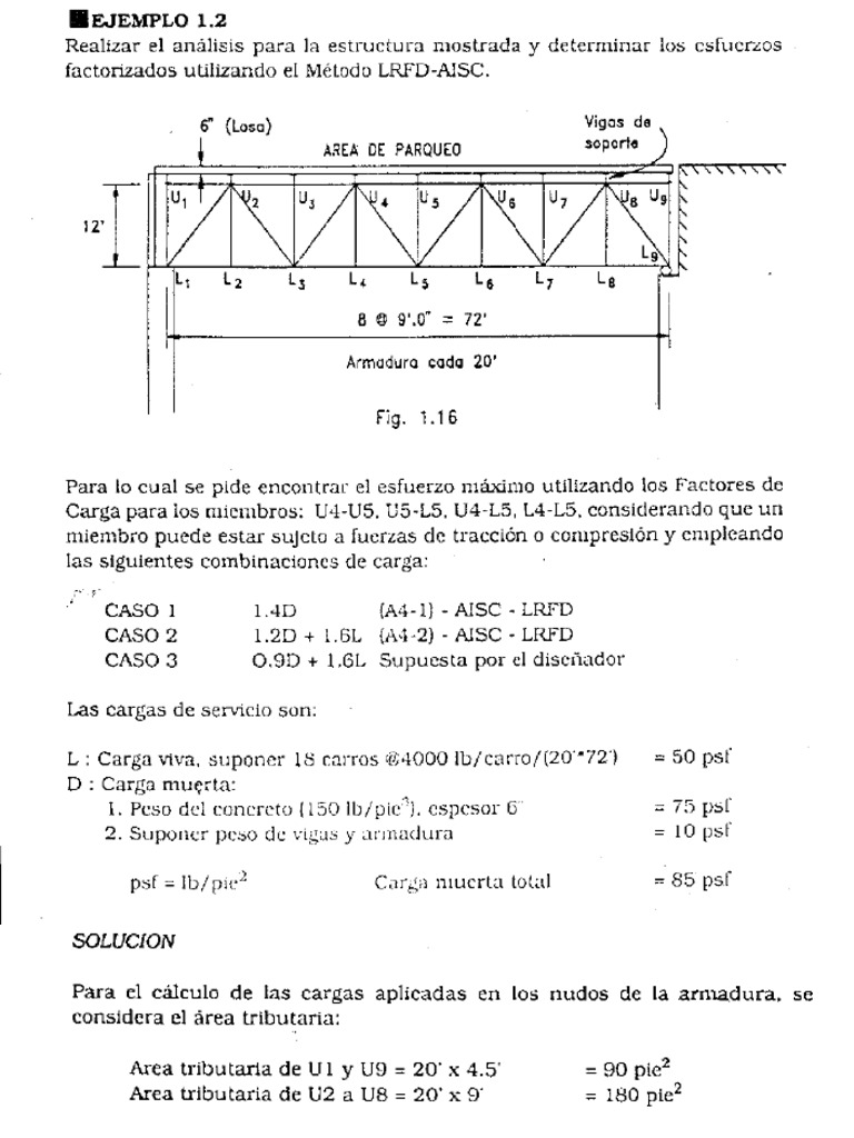 Ejercicio de Carga Muerta y Viva | PDF