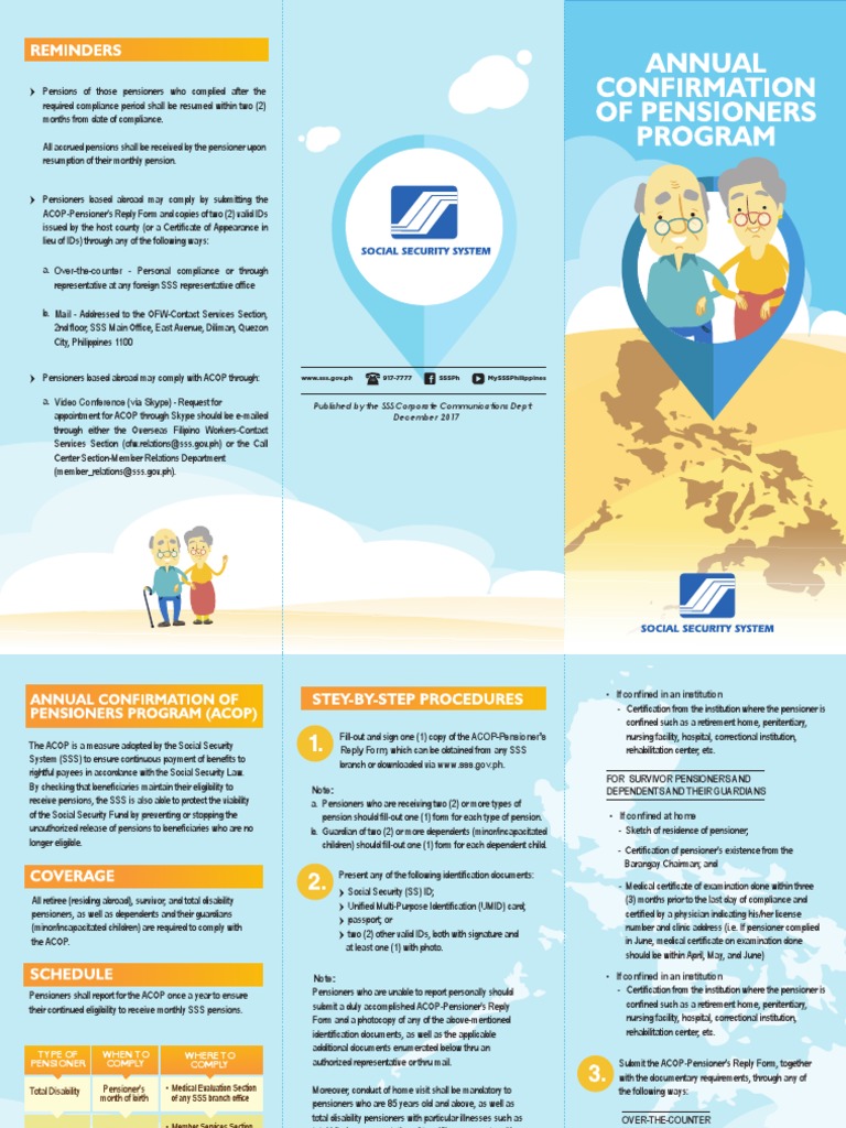 Guidelines for the Annual Confirmation of Pensioners or ACOP ...