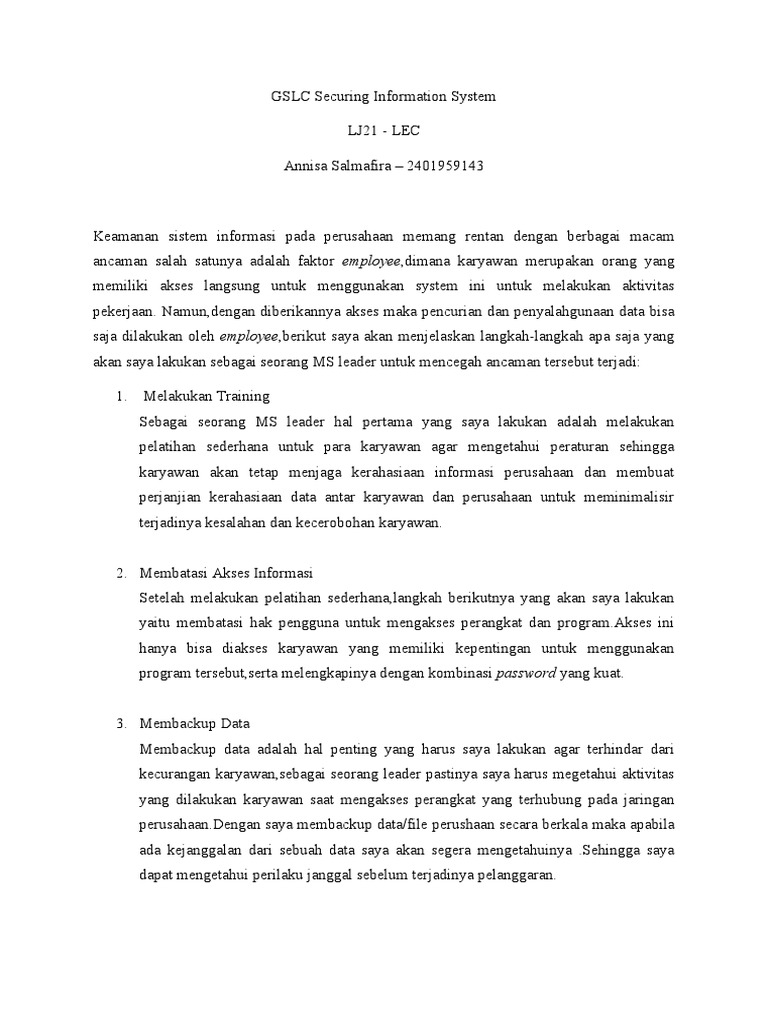 Mis Securing Information System Pdf