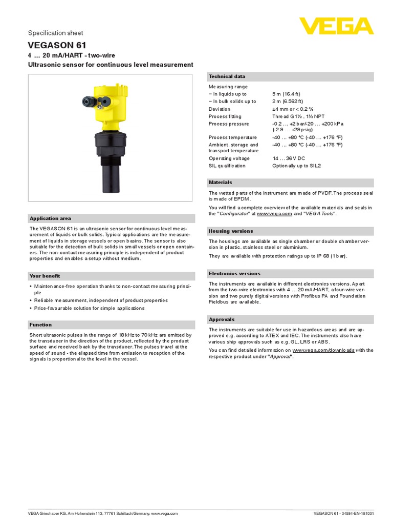 en Vegason 61-4-20 Ma Hart Two Wire | PDF | Electrical Connector ...