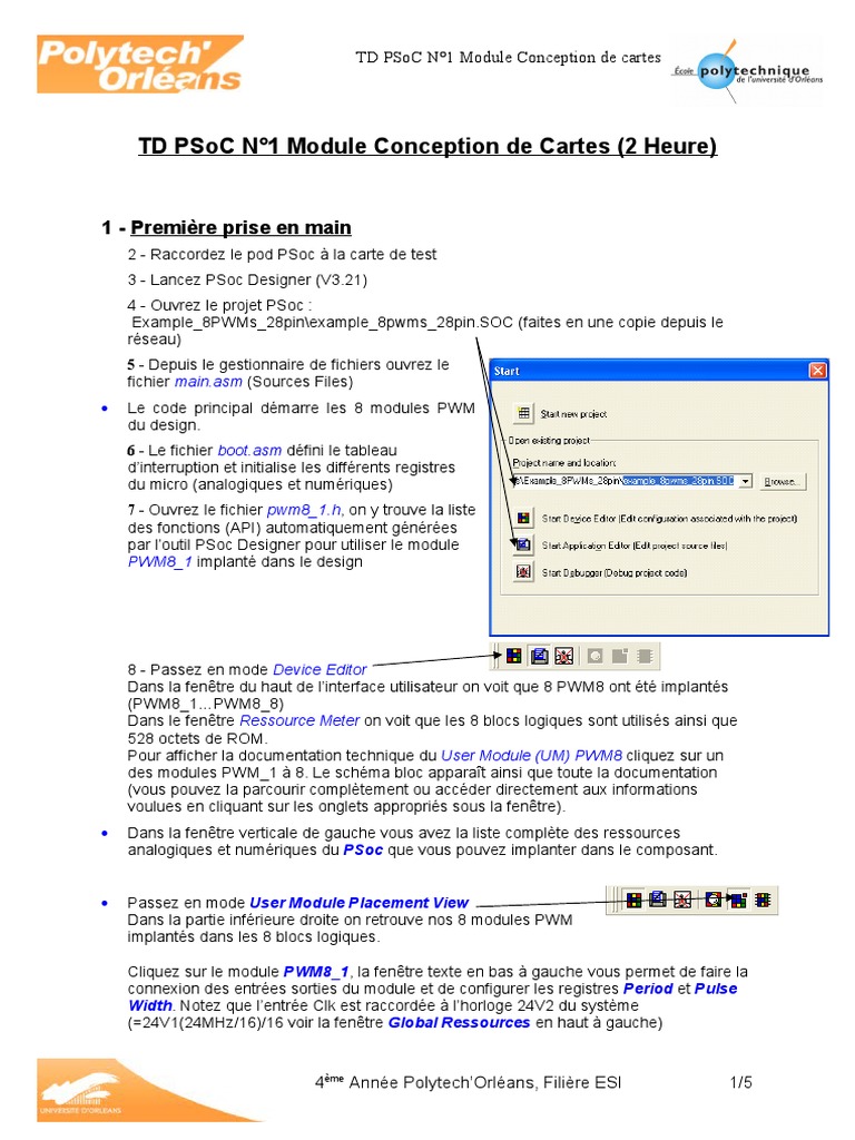TD PSoC 1 | PDF | Fichier informatique | Technologies de l'information et de la communication
