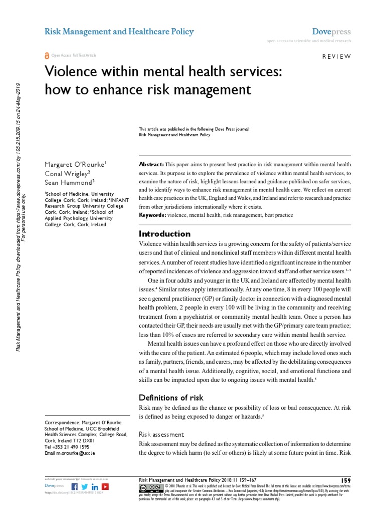 Violence Within Mental Health | PDF | Violence | Health Care