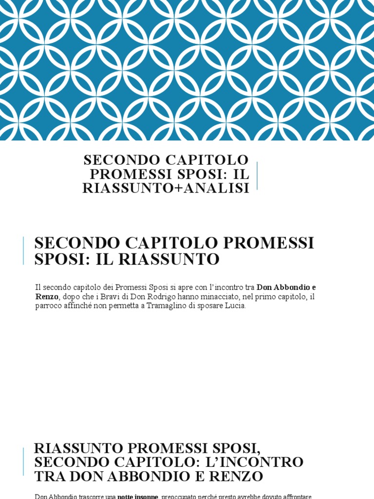 Secondo Capitolo Promessi Sposi | PDF
