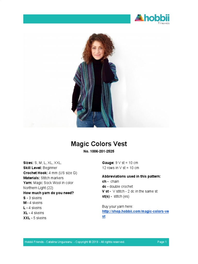 Magic Colors Vest Eng | PDF | Crochet | Yarn