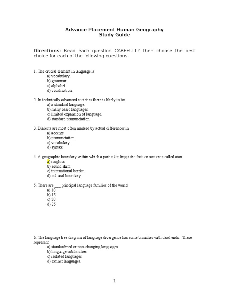 AP Human Geo Final Study Guide | PDF | Monotheism | Polytheism
