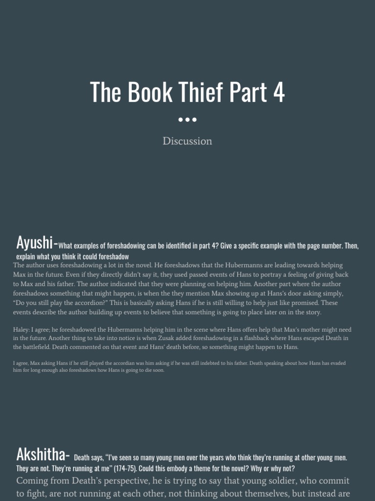 TBT Part 4 Discussion Activity | PDF | Books
