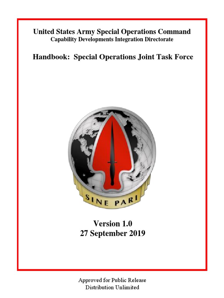 Handbook: Special Operations Joint Task Force | Download Free PDF ...
