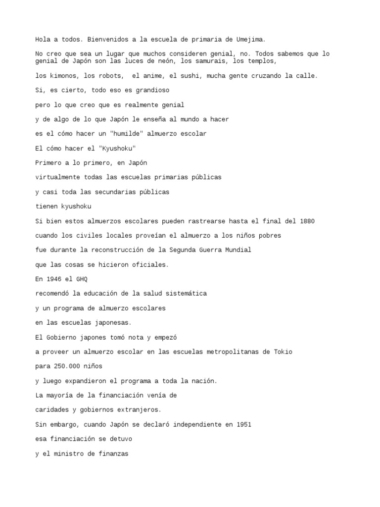 Guía del Kyushoku en Japón | PDF