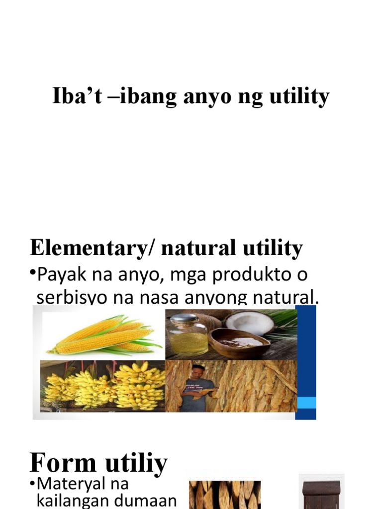 Iba't - Ibang Anyo NG Utility | PDF