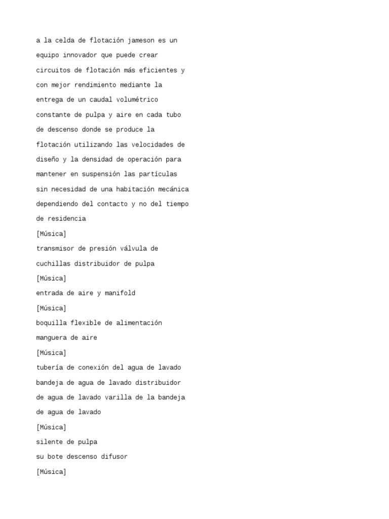 Celda de Flotación Jameson, Hudbay (DownSub - Com) | PDF | Bomba ...