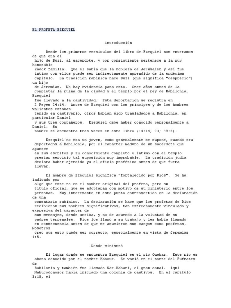 Ezequiel Pdf Ezequiel Jeremías