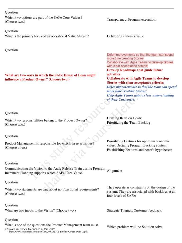 Product Owner Responsibilities in SAFe | PDF | Scrum (Software ...