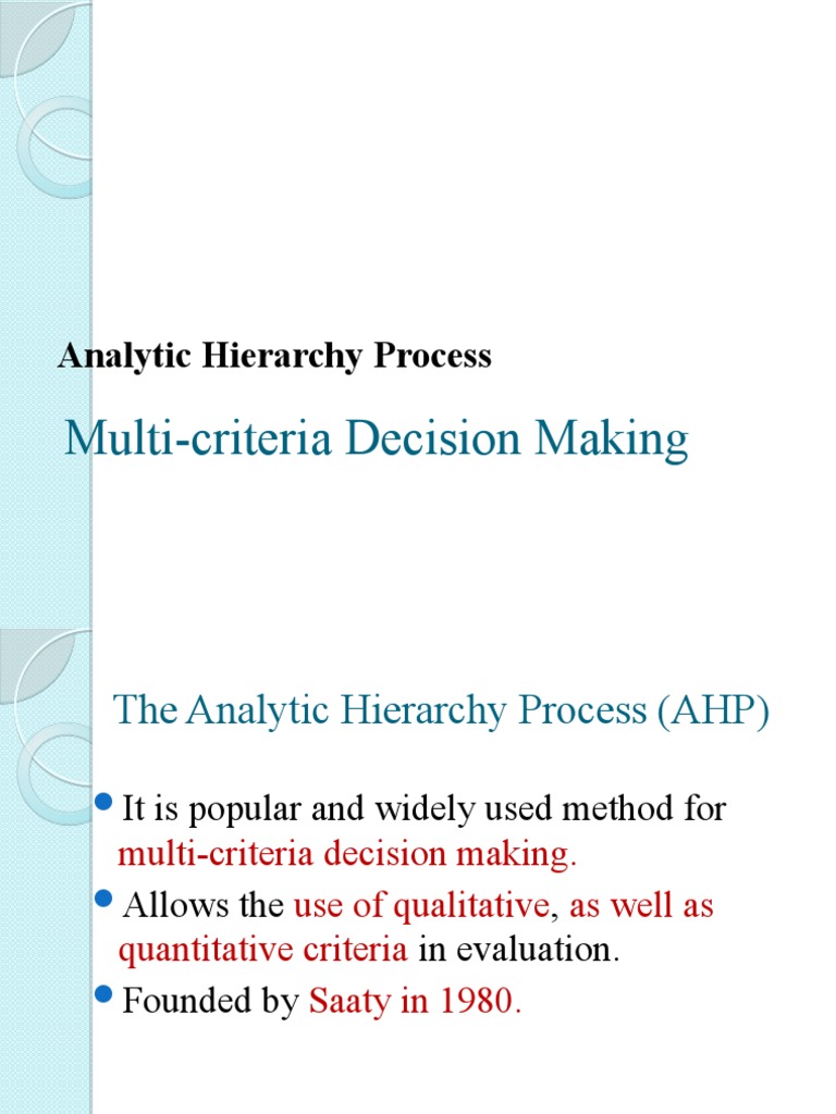 AHP Complete Rev-Week3 YP | PDF | Eigenvalues And Eigenvectors | Matrix ...
