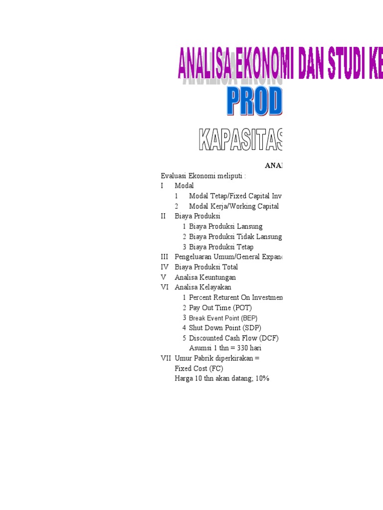 Analisa BEP dalam Investasi Ekonomi | PDF | Corporations | Financial ...