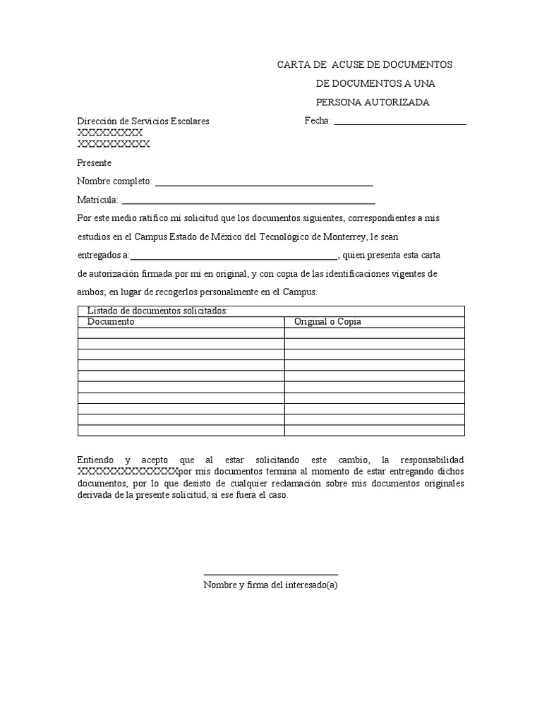 Acuse de Documentos | PDF