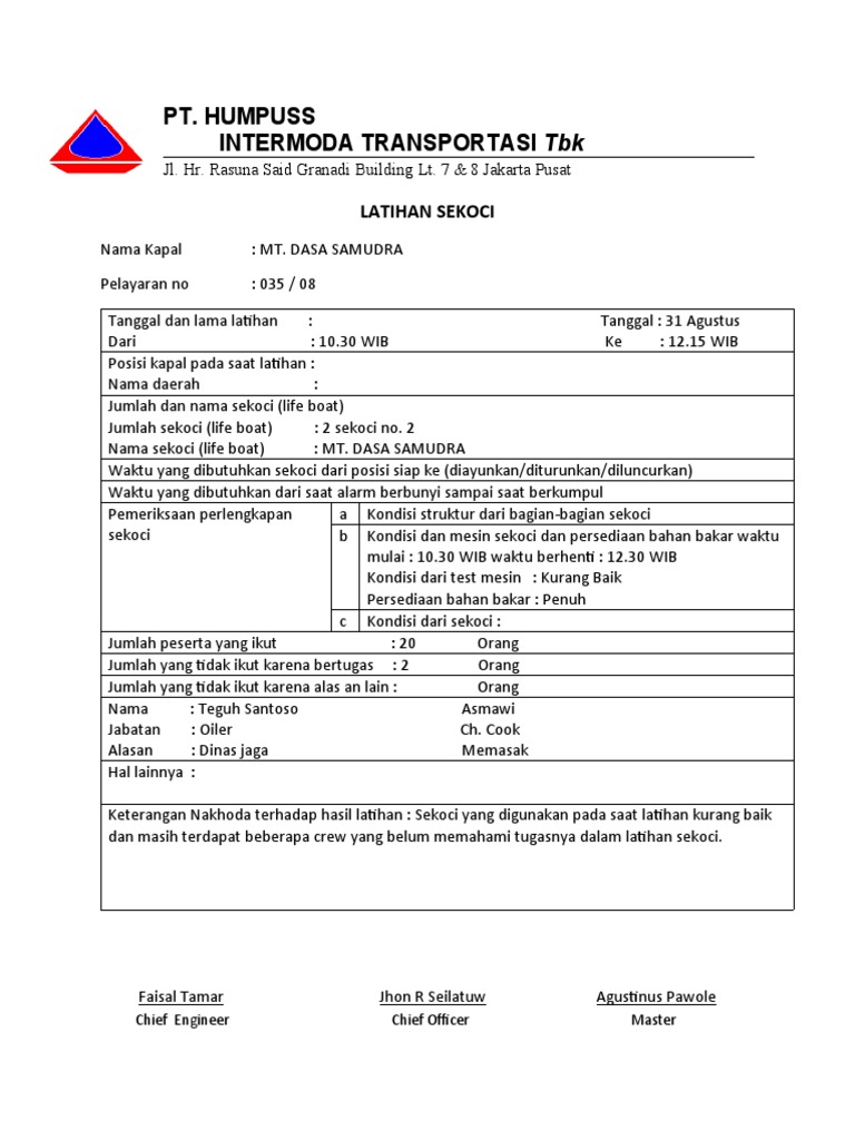 Latihan Sekoci | PDF