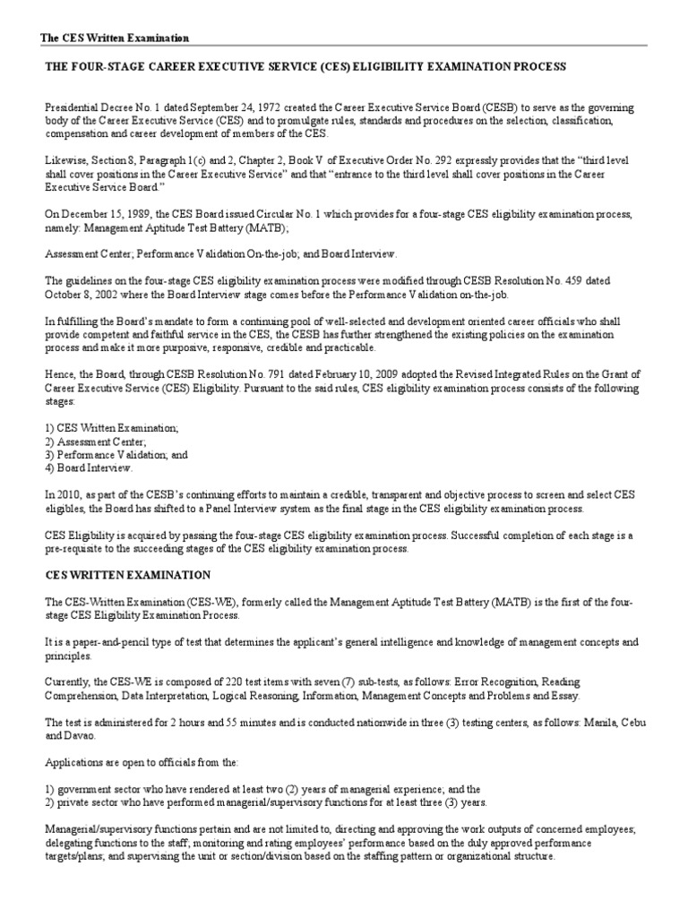 The CES Written Examination | PDF | Notary Public | Test (Assessment)