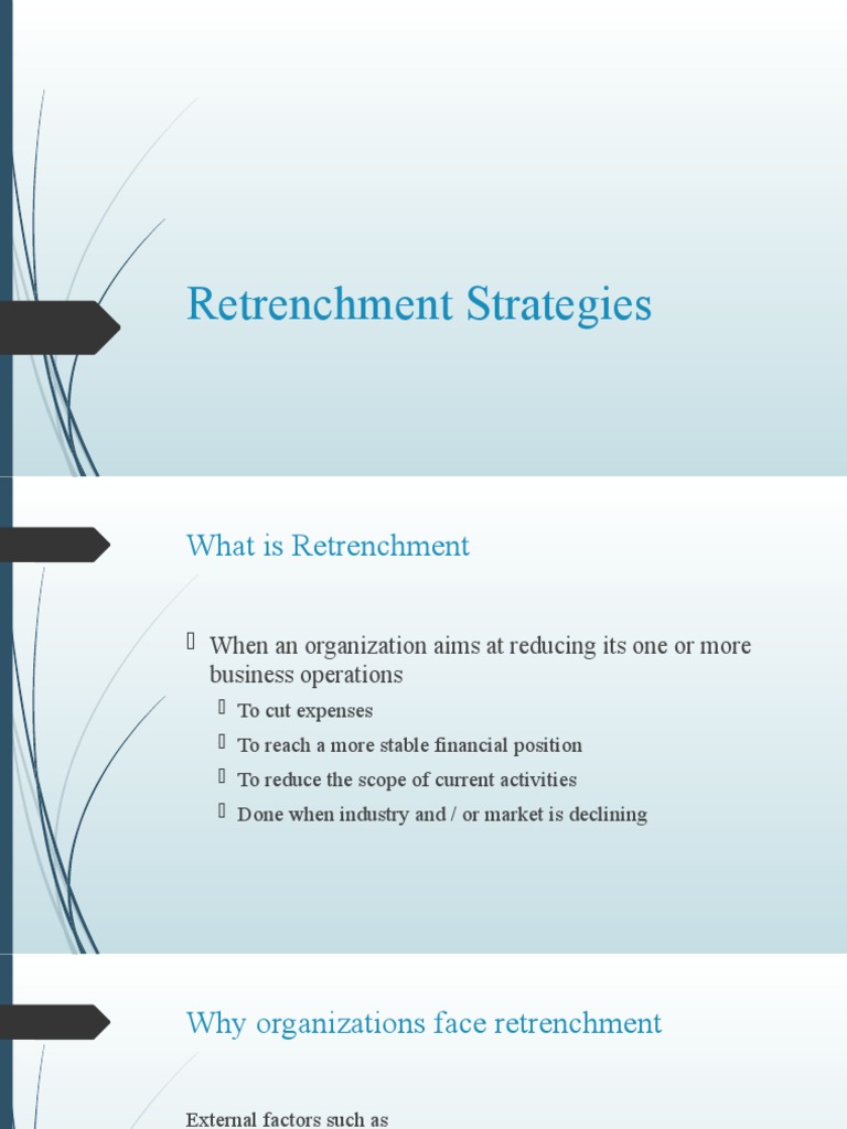Retrenchment Strategies | PDF | Liquidation | Business Retrenchment Strategies | PDF | Liquidation | Business