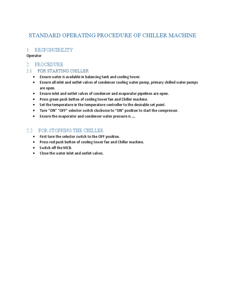 Ensuring Comfort Through Efficiency: Standard Operating Procedures for ...