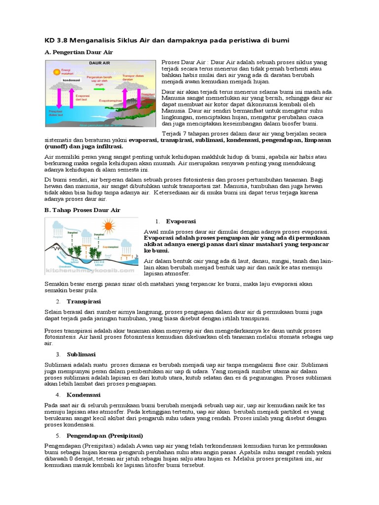 3.8 Siklus Air | PDF | Griya & Taman | Sains & Matematika