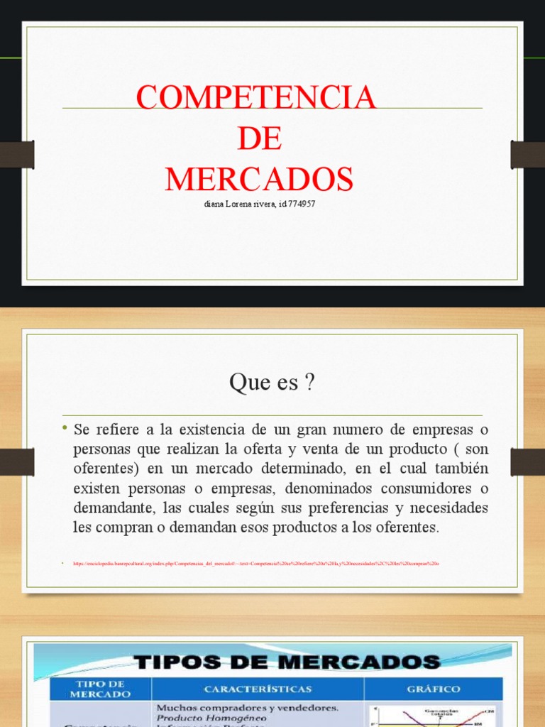 Competencia de Mercados | PDF | Oferta (economía) | Mercado (economía)