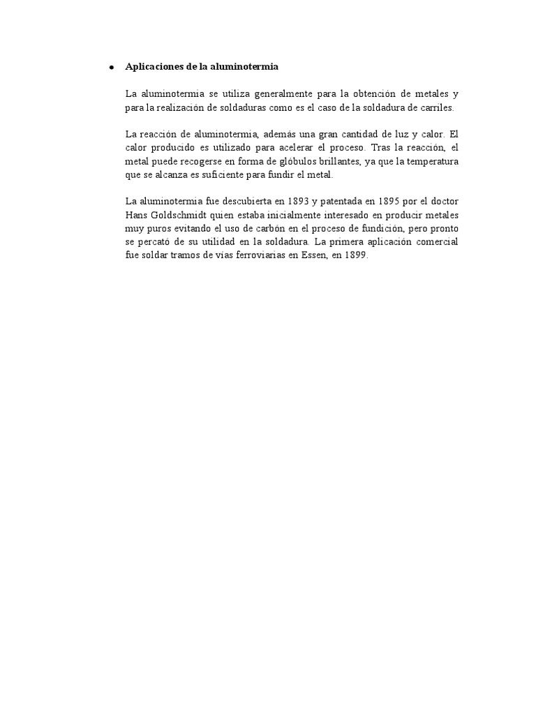 Aplicaciones de la Aluminotermia | PDF | Arte