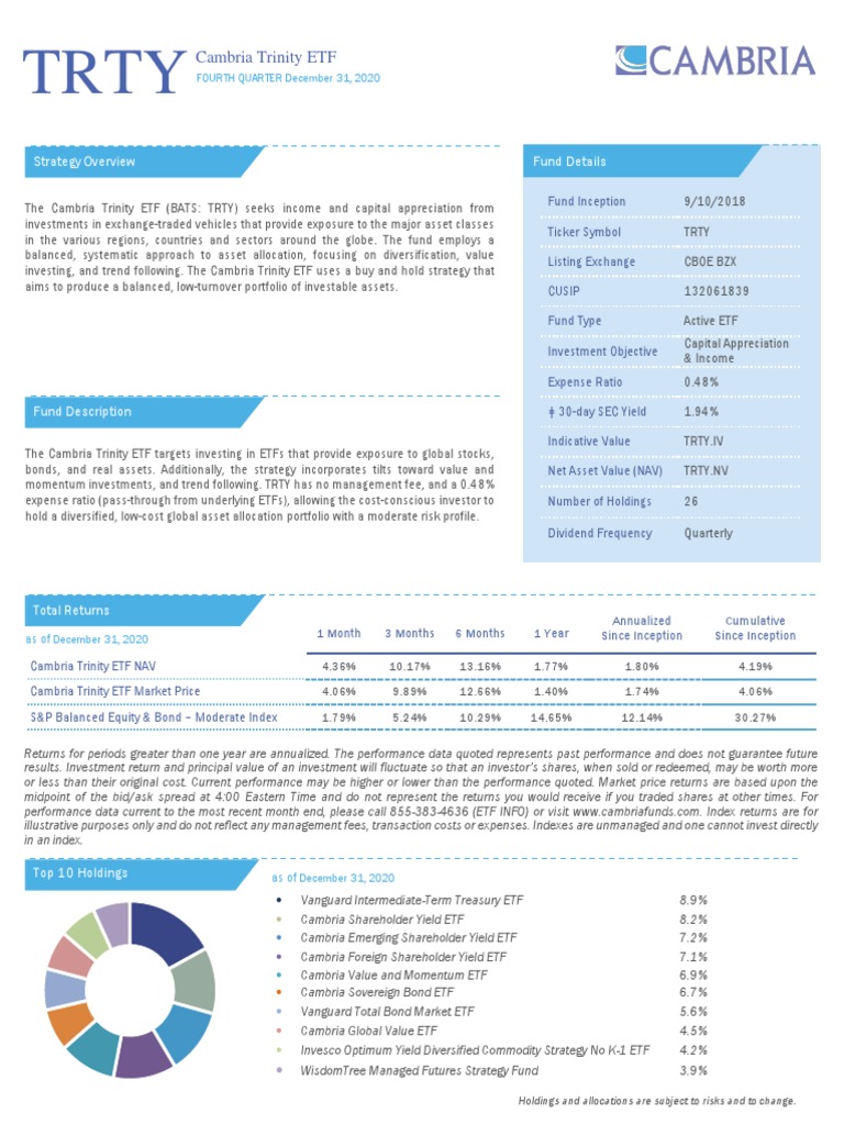 Cambria Trinity ETF: Strategy Overview Fund Details | PDF | Investment ...