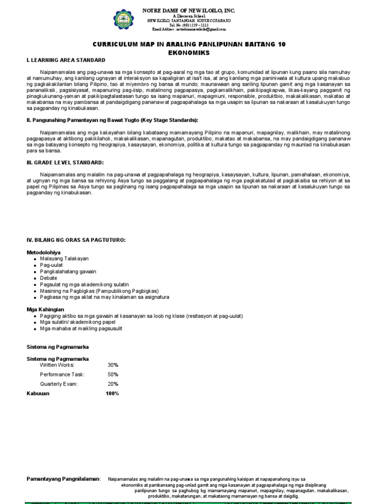 Curriculum Map AP 10 | PDF