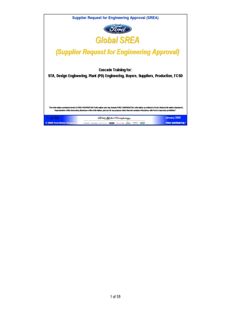 SREA Training | PDF | Ford Motor Company | Design