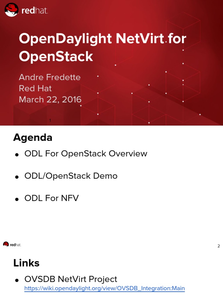 Opendaylight Netvirt For Openstack: Andre Fredette Red Hat March 22, 2016 | PDF | Open Stack ...