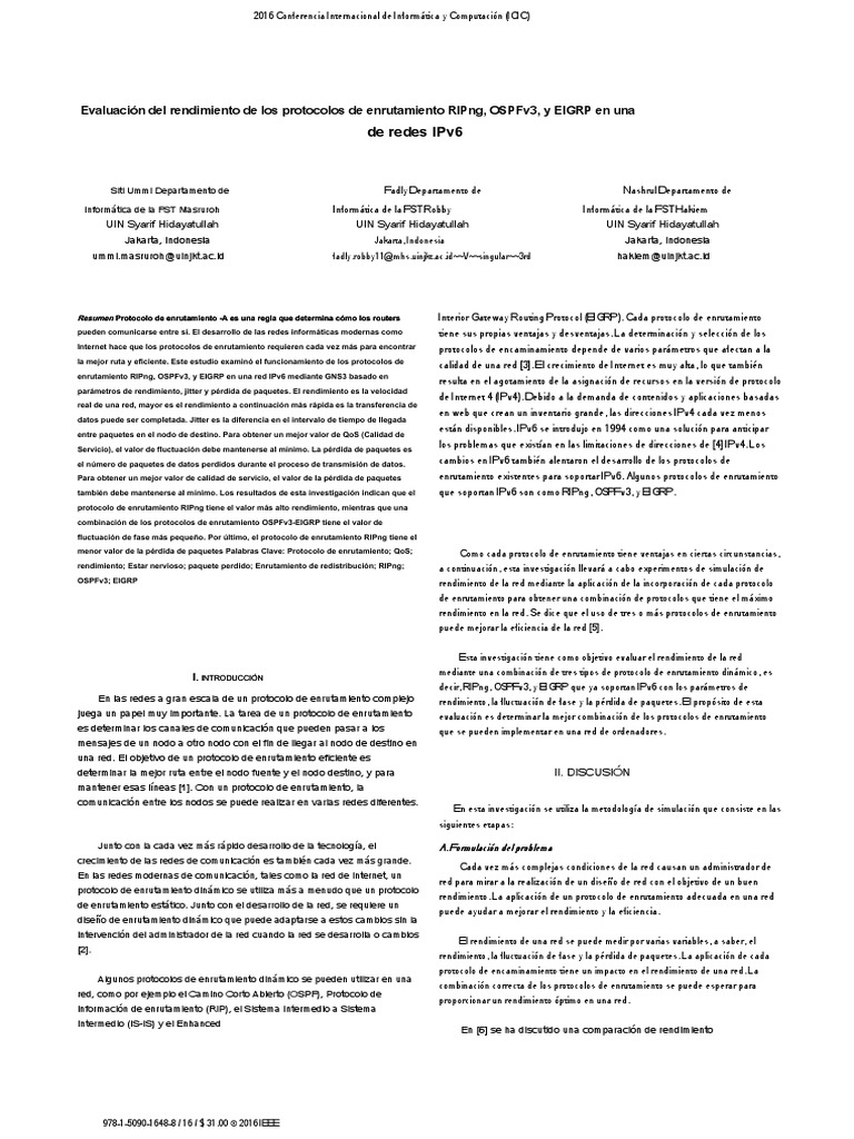 01-Performance Evaluation of Routing Protocols RIPng, OSPFv3, and EIGRP in An IPv6 Network-2016 ...