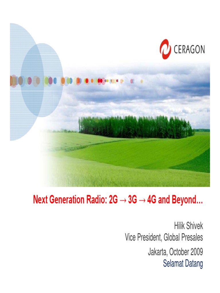 CERAGON Seminar Next Generation - IP Radio | PDF | Wi Max | Multiprotocol Label Switching
