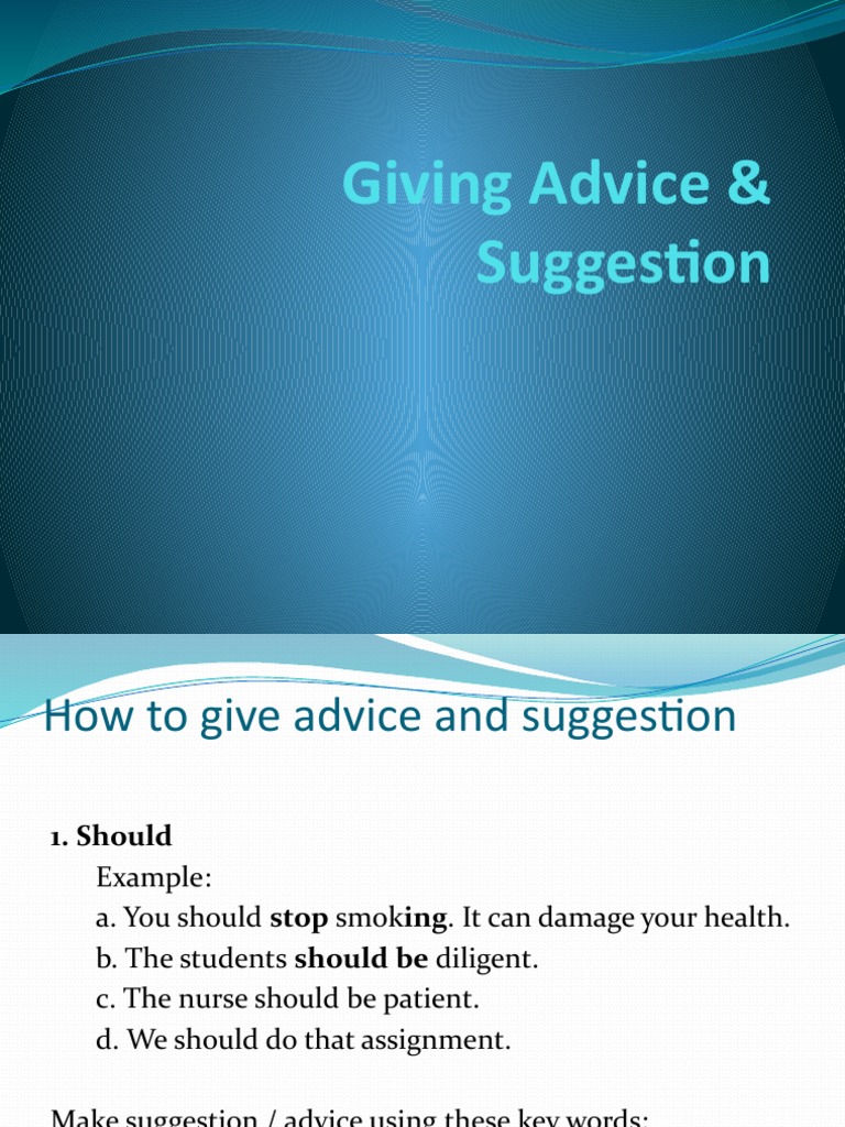 3 Giving Suggestion (About Health) | PDF | Clinical Medicine | Health Care