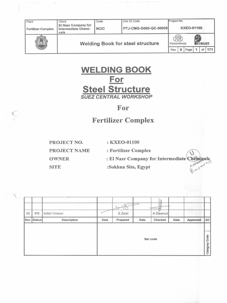 Steel Structure: Welding Book For | PDF | Welding | Construction