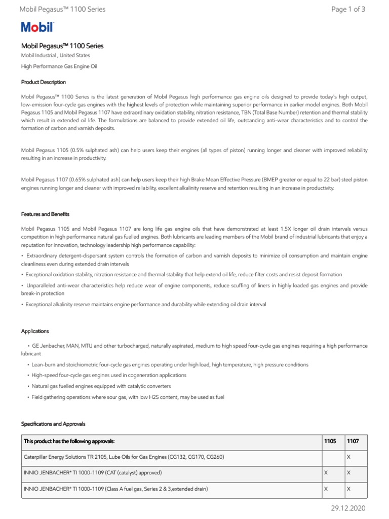 Mobil Pegasus™ 1100 Series Mobil Pegasus™ 1100 Series Mobil Pegasus ...