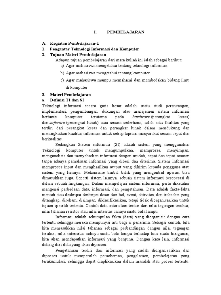 Modul Pti 1 | PDF | Bisnis | Komputer