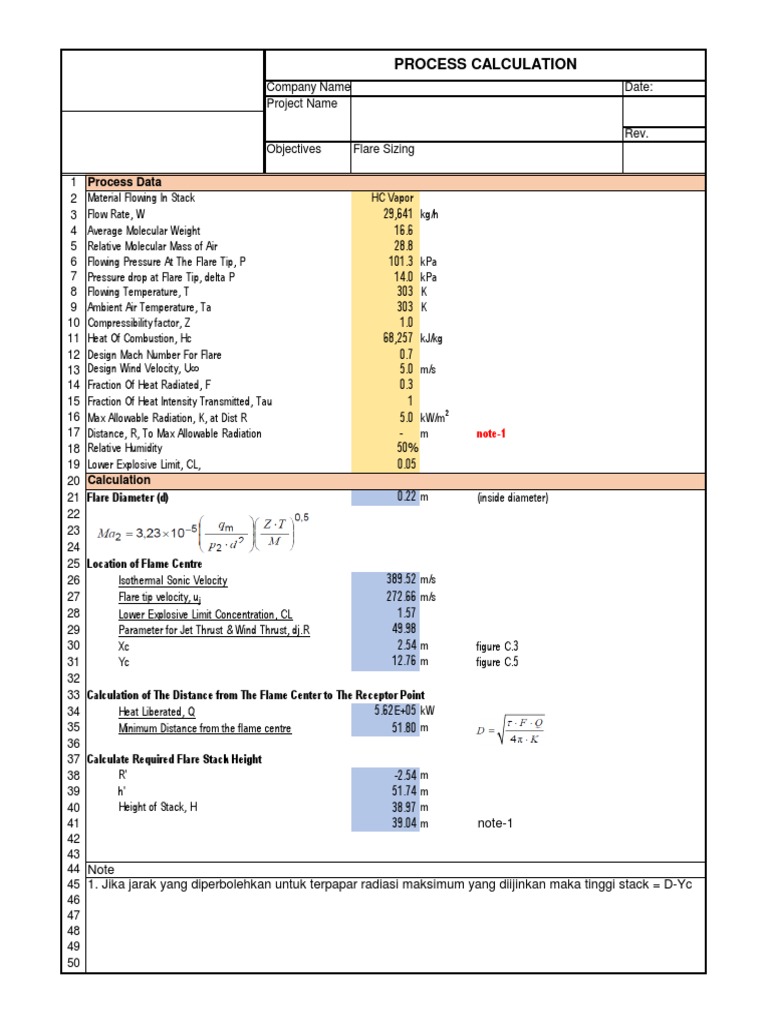 BS - Flare Calculation - SI | PDF | Jet Engine | Atmosphere Of Earth