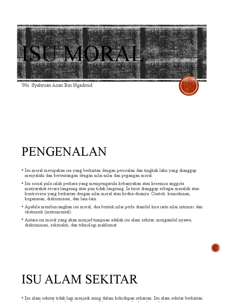 K01979 - 20210112075156 - Kuliah 10 Isu Moral | PDF