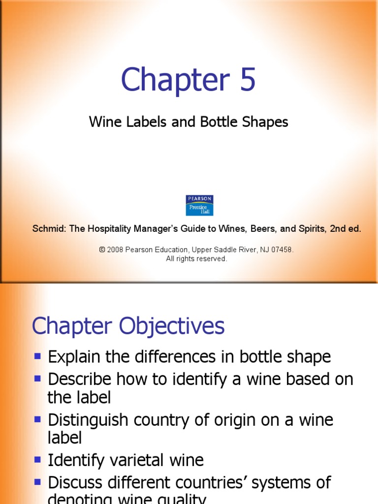 Wine Labels and Bottle Shapes: Schmid: The Hospitality Manager's Guide ...