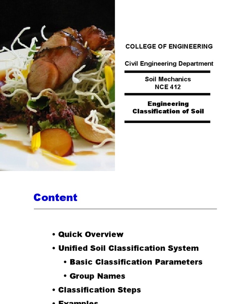 Lecture 5 - Engineering Soil Classification | PDF | Sedimentology ...