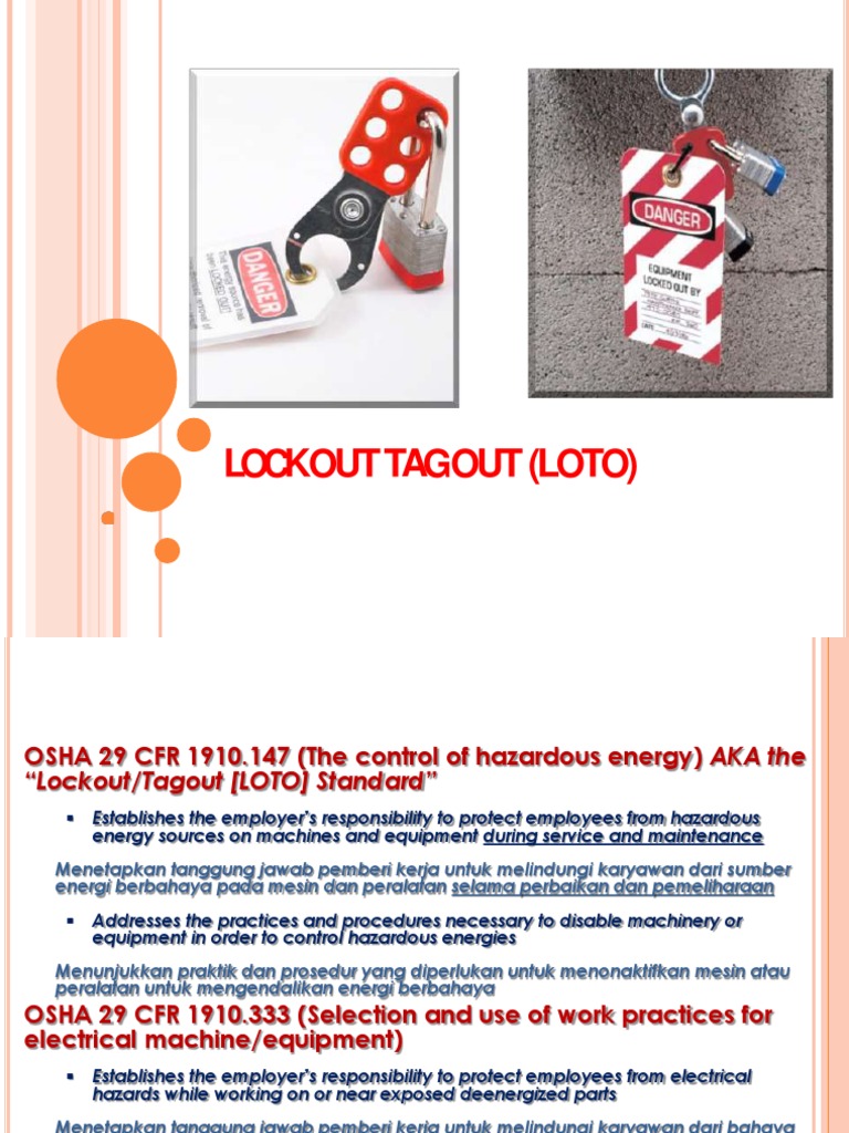 Prosedur Lock Out Tag Out (LOTO) K3 | PDF | Teknologi & Rekayasa