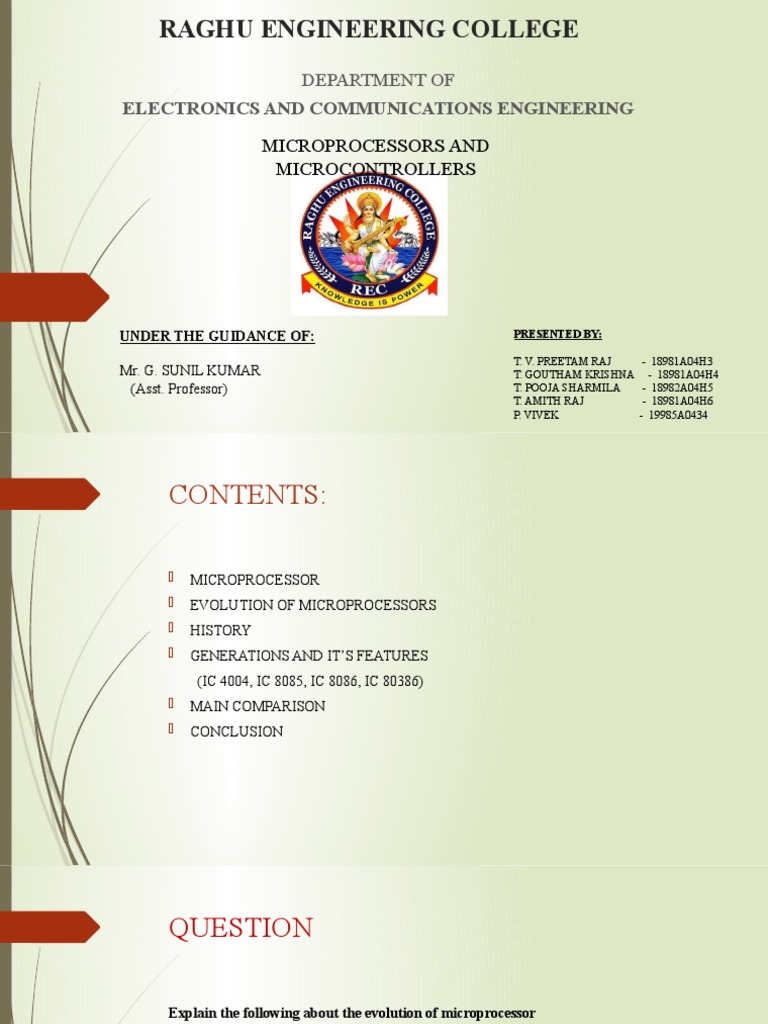 Evolution of Microprocessors | PDF | Microprocessor | Central Processing Unit