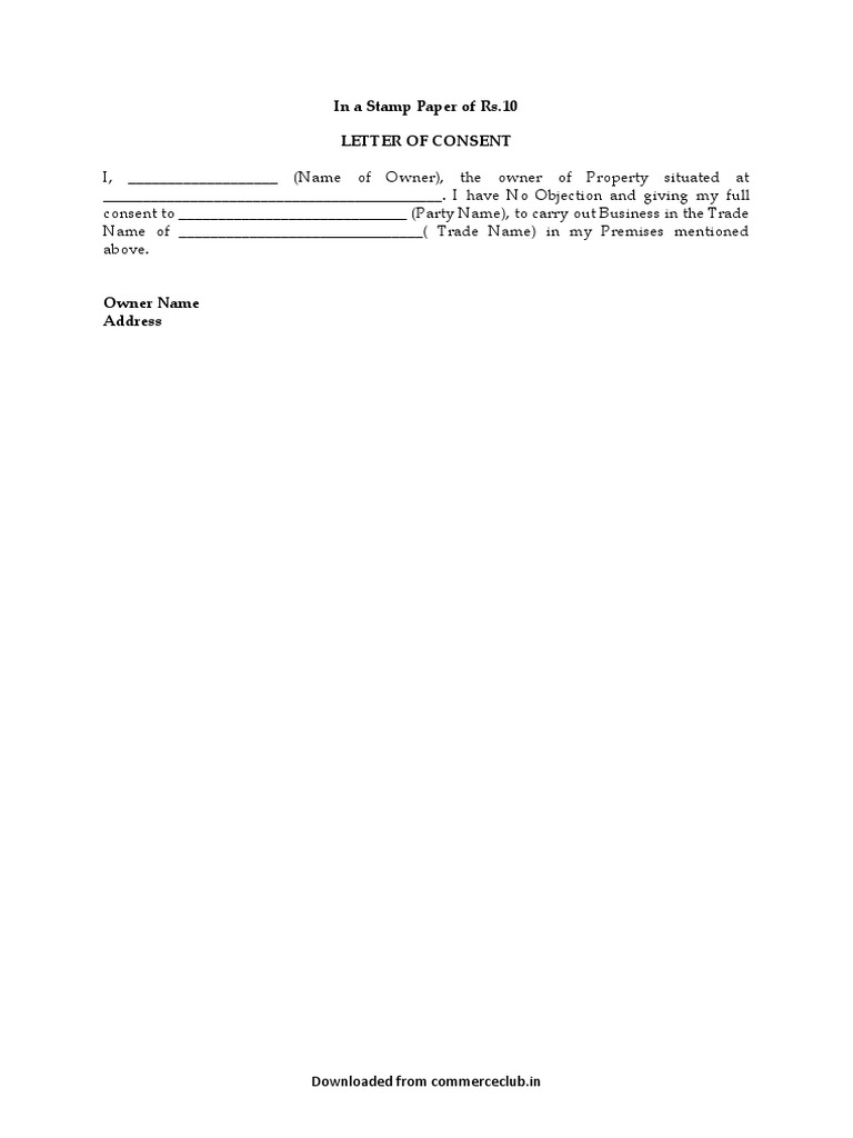 Consent Letter | PDF | Law