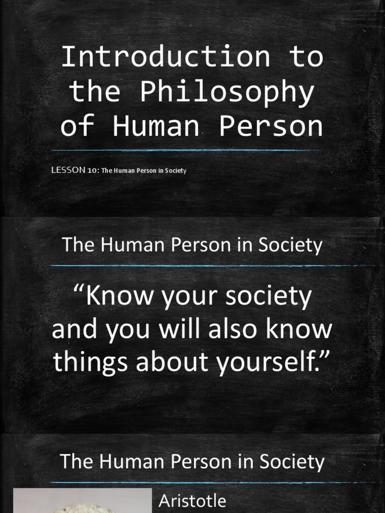 Understanding the Human Person in Society | PDF | Pastoralism | Society