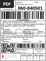 Sample of Shopee Way Bill | PDF